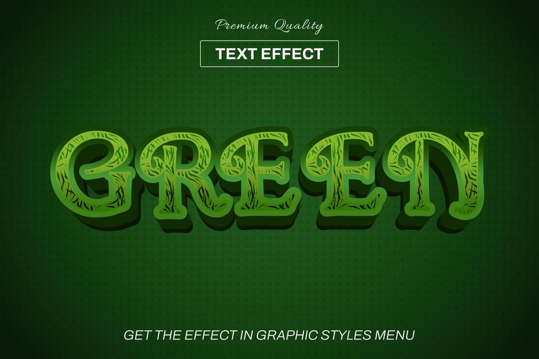 Green Text Effect Vector Art, Icons, and Graphics for Free Download