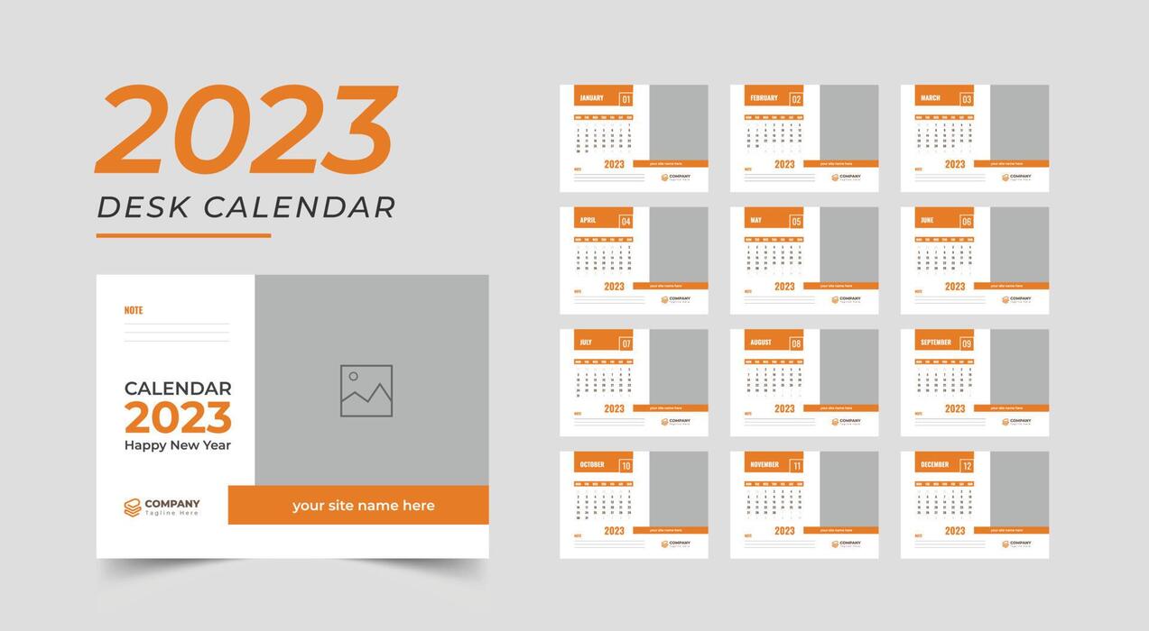 Desktop Calendar 2023 Vector Art, Icons, and Graphics for Free Download