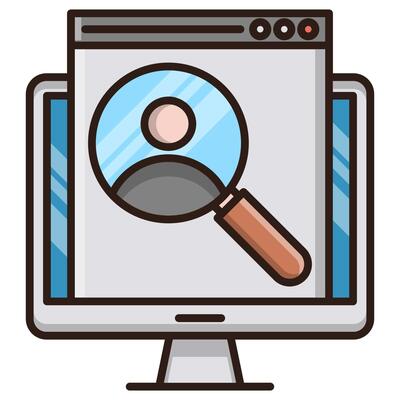 Computer Magnifying Glass Vector Art, Icons, and Graphics for Free Download