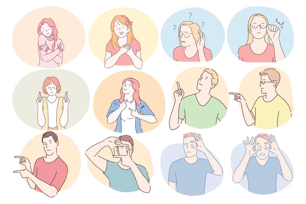 Sign Language Vector Art, Icons, and Graphics for Free Download