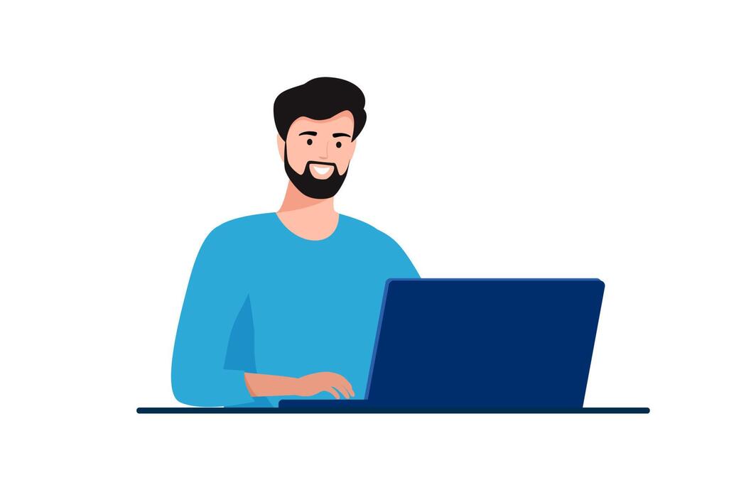 Person Using Computer Vector Art, Icons, and Graphics for Free Download