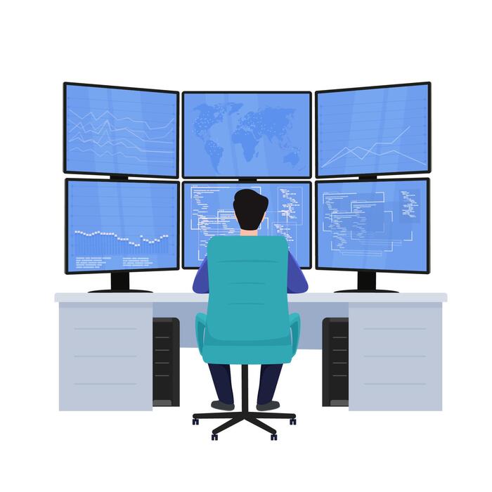 Business Man Computer Vector Art, Icons, and Graphics for Free Download