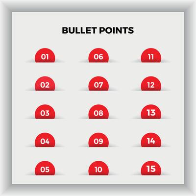 Bullet Point List Vector Art, Icons, and Graphics for Free Download