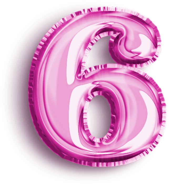 Number 6 PNGs for Free Download