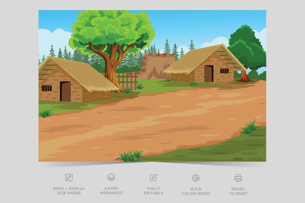 2d Village Vector Art, Icons, and Graphics for Free Download