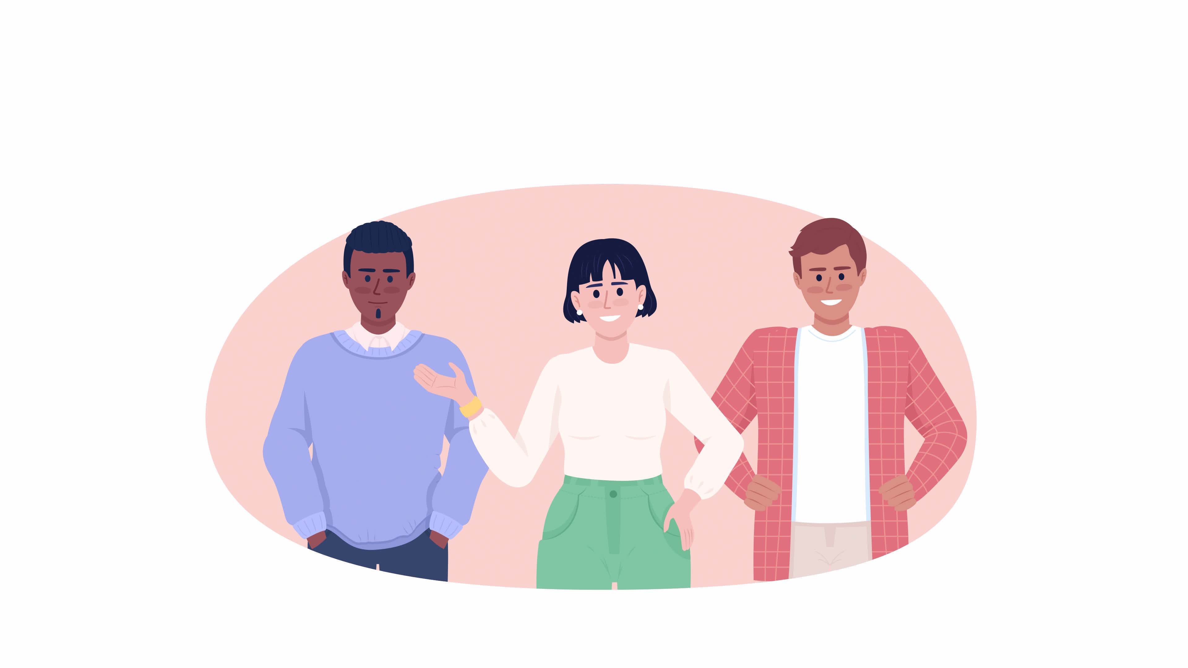 Animated software development team. Programmers. Looped flat 2D ...