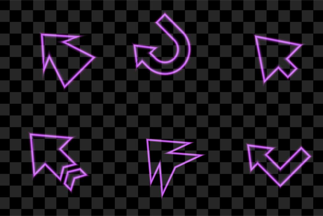 Neon Cursor Vector Art, Icons, and Graphics for Free Download