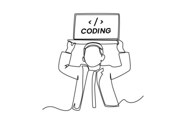 Person Coding Vector Art Icons And Graphics For Free Download