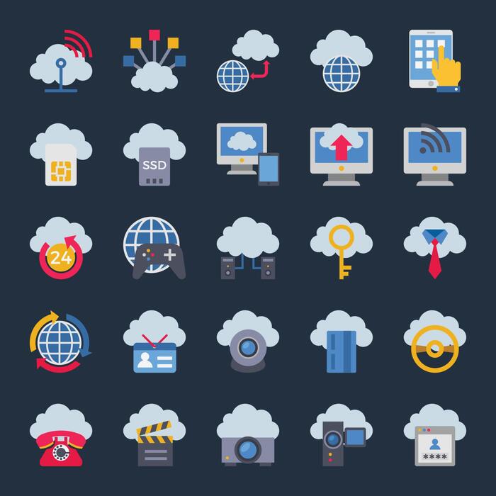 Cloud Computing Icons Vector Art, Icons, and Graphics for Free Download
