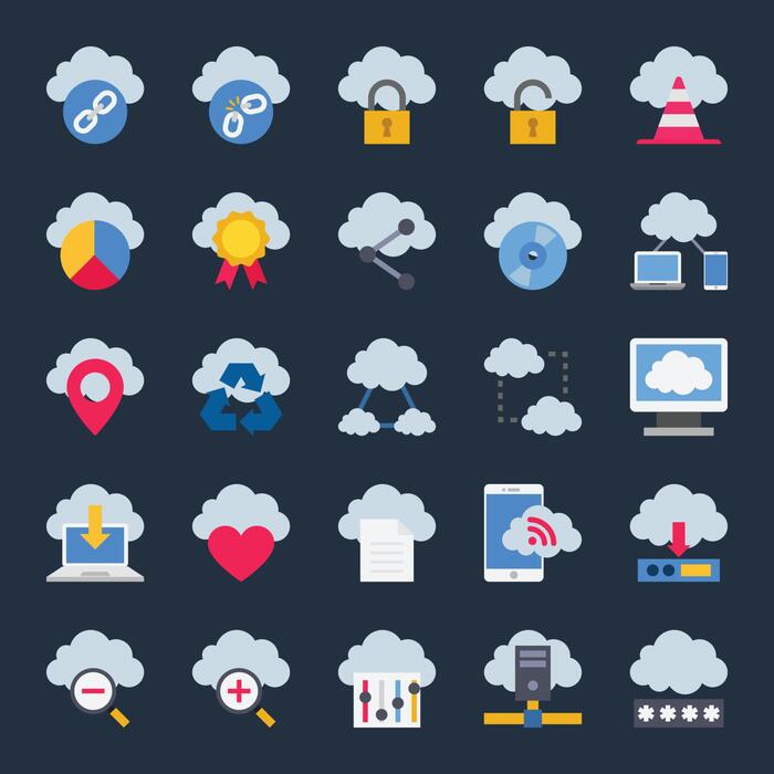 Cloud Computing Icons Vector Art, Icons, and Graphics for Free Download