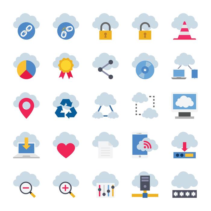 Cloud Computing Icons Vector Art, Icons, and Graphics for Free Download