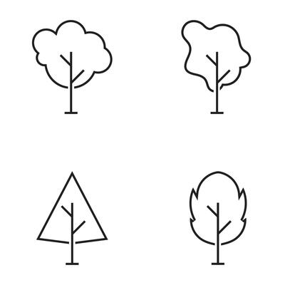 Tree Line Art Vector Art, Icons, and Graphics for Free Download