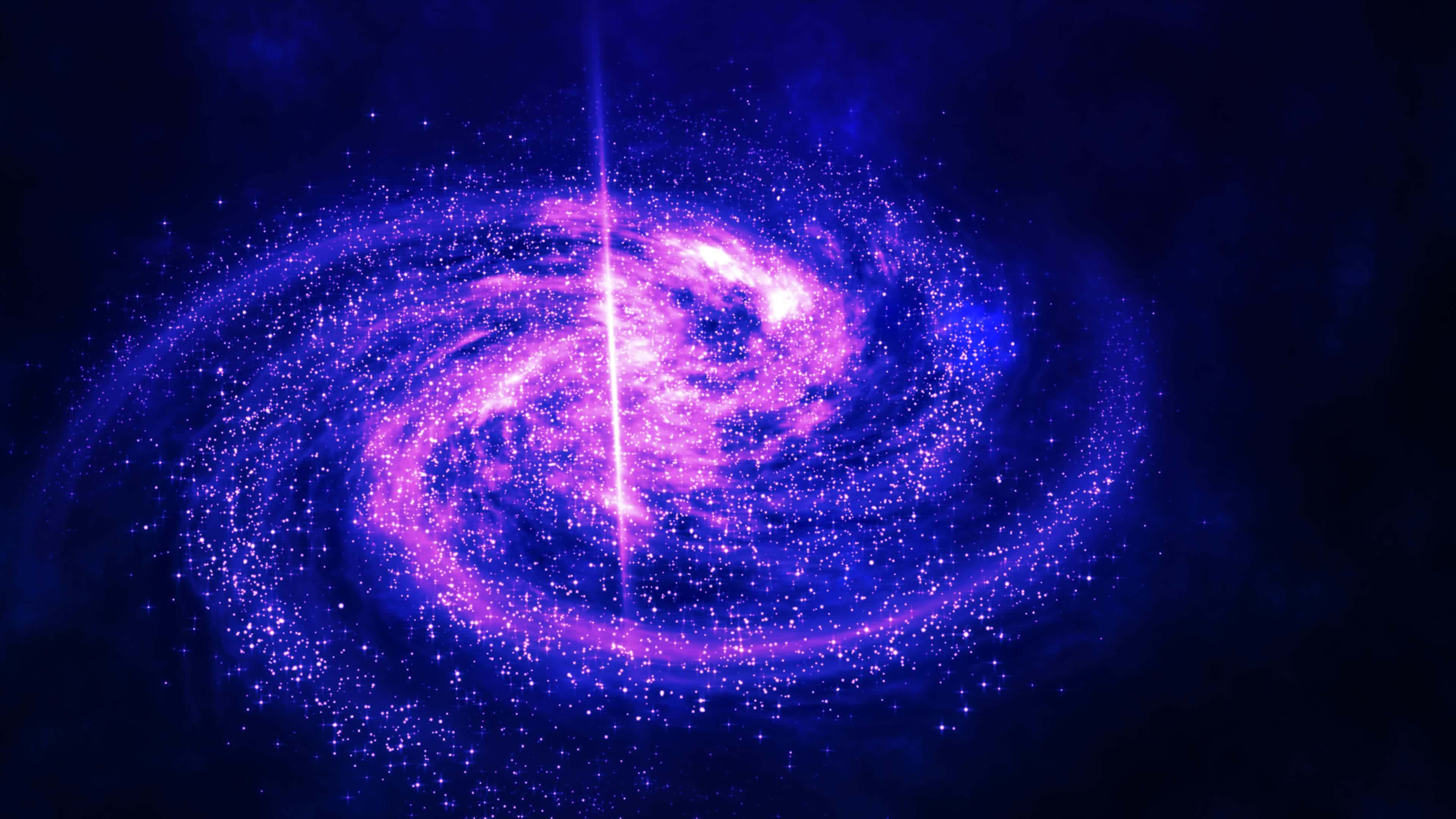 Abstract space blue galaxy with stars and constellations futuristic with glow effect, abstract ...