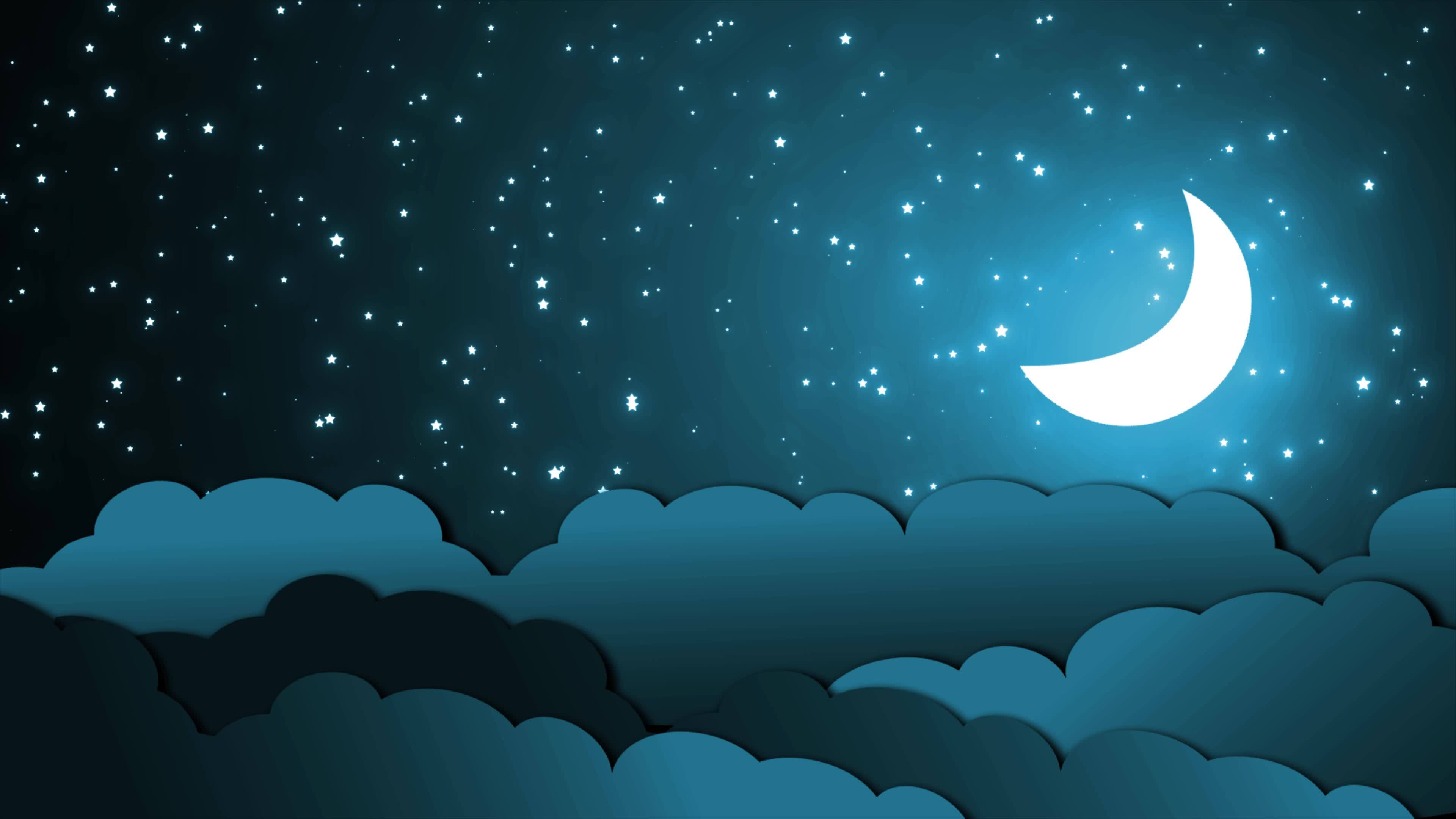 Animated Moon And Stars