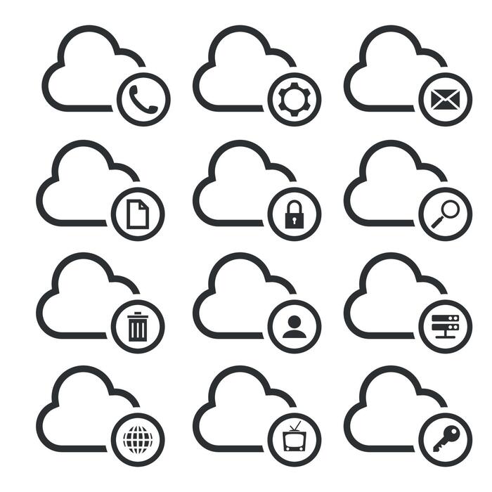 Cloud Computing Icons Vector Art, Icons, and Graphics for Free Download
