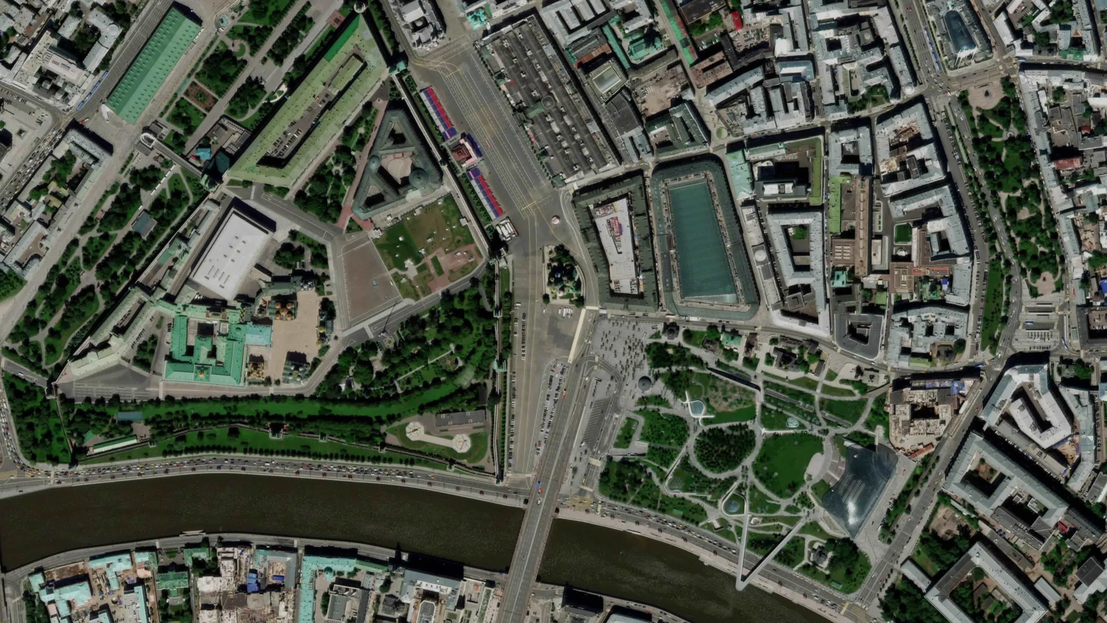 Red Square Moscow map background loop. Spinning around city air footage ... Red Square Moscow map background loop. Spinning around city air footage ...