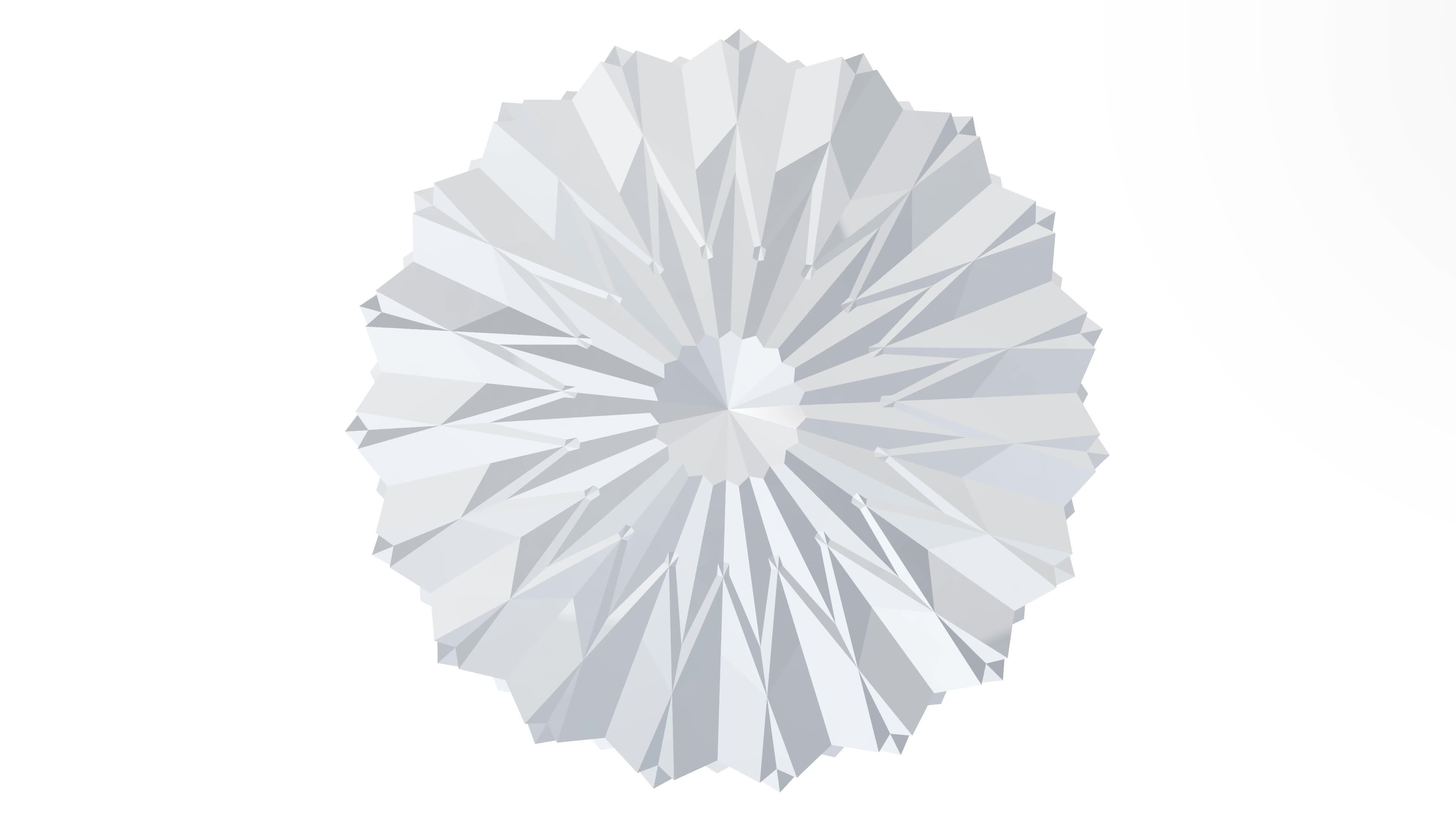 Rotating Multifaceted Diamond Surface Background Loop Ambient Brilliant Beauty Animation