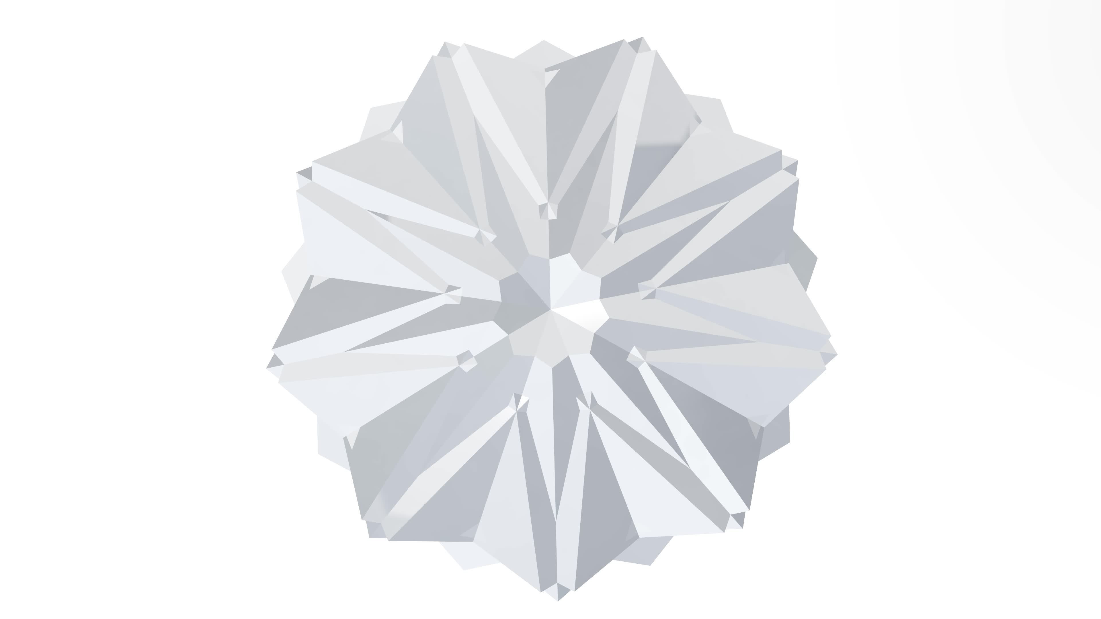 Rotating Multifaceted Diamond Surface Background Loop Ambient Brilliant Beauty Animation