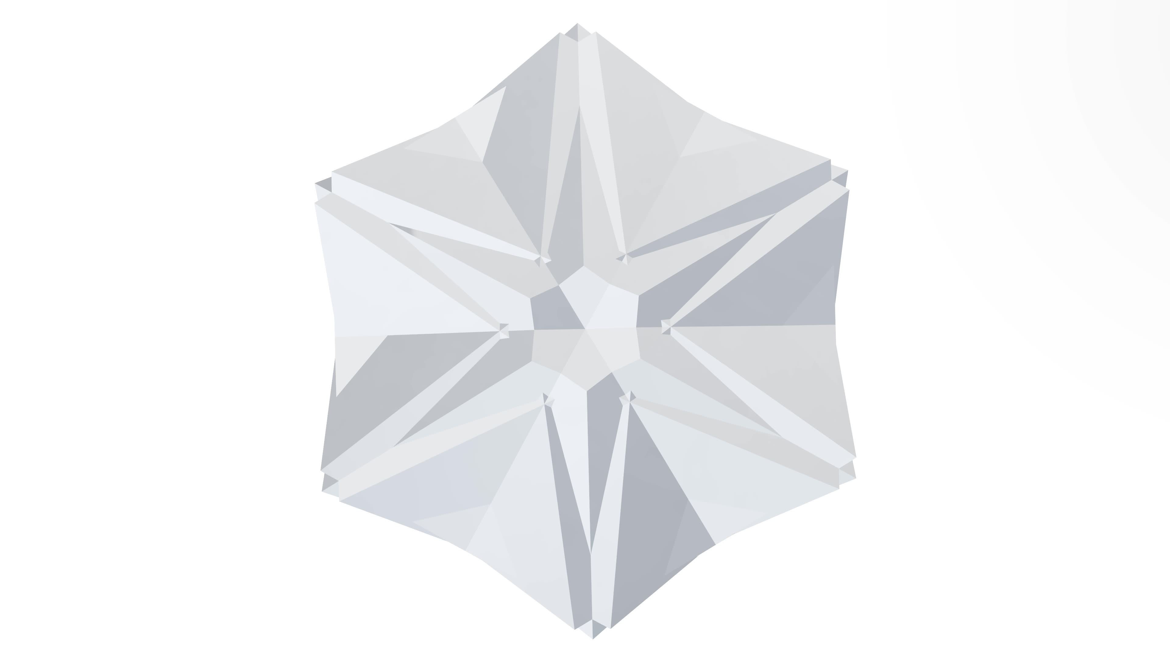 Rotating Hexagonal Diamond Surface Background Loop Ambient Brilliant Beauty Animation Creative