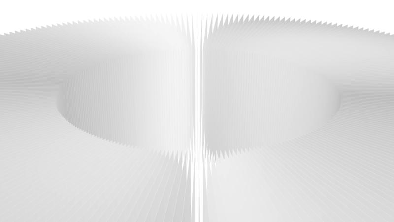 Elegant White Slices Paper Stack Slowly Rotating Around Background Loop Ambient Animation