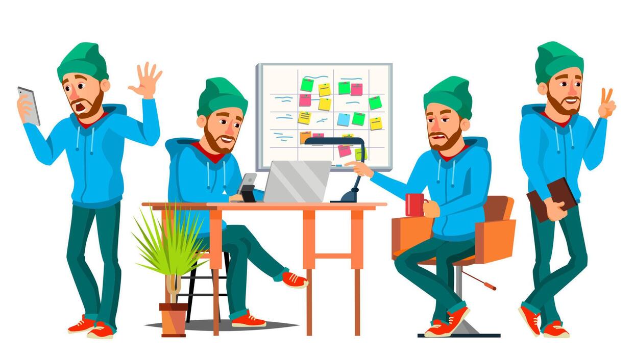 Developer Character Vector Art, Icons, and Graphics for Free Download