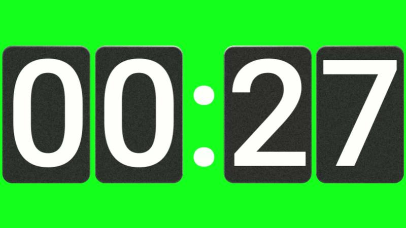 30 seconds countdown timer green screen 4K video 17611054 Stock Video ...