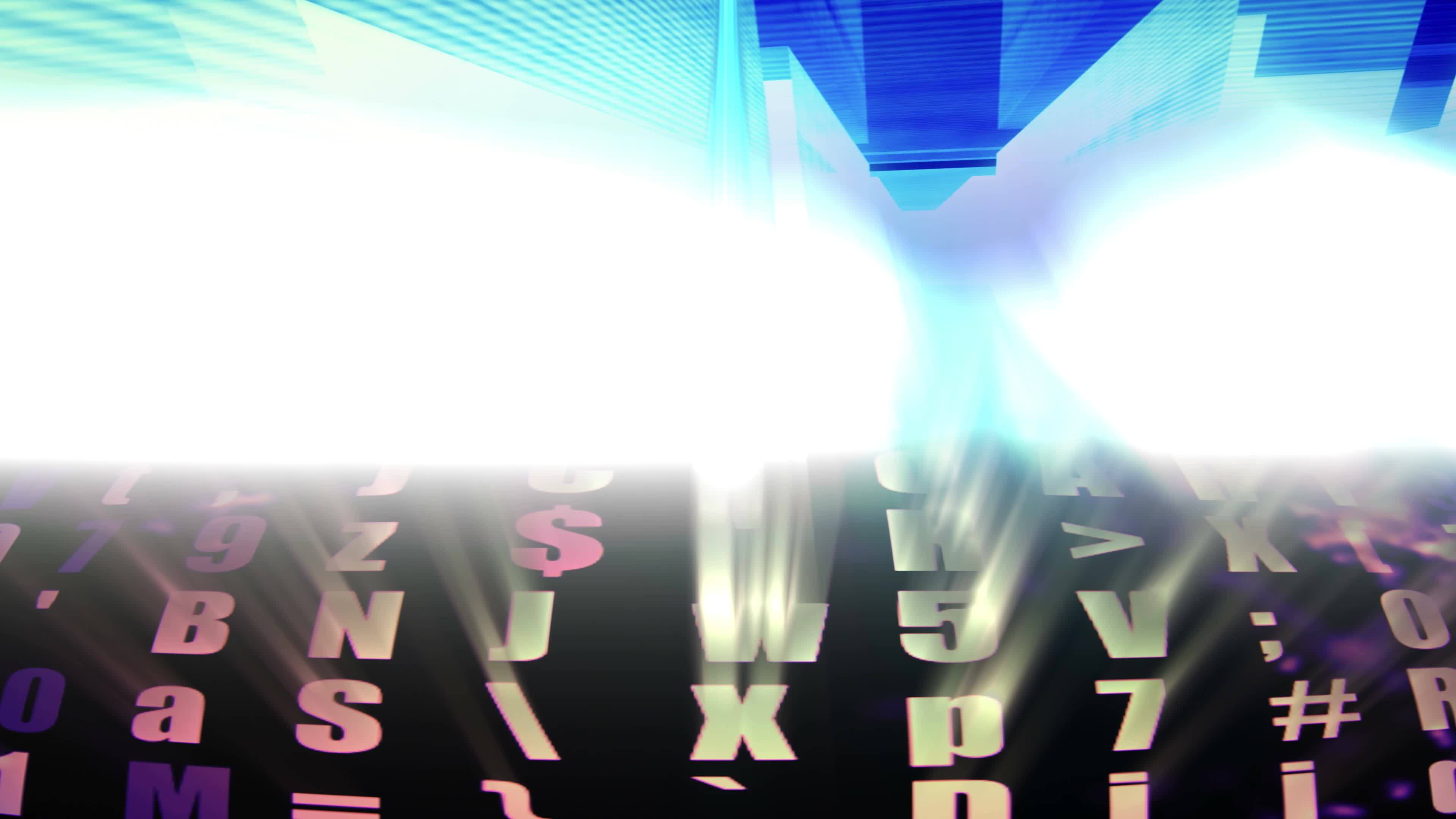 Streaming data abstraction with numbers, letters and light effects - Loop 17630833 Stock Video ...