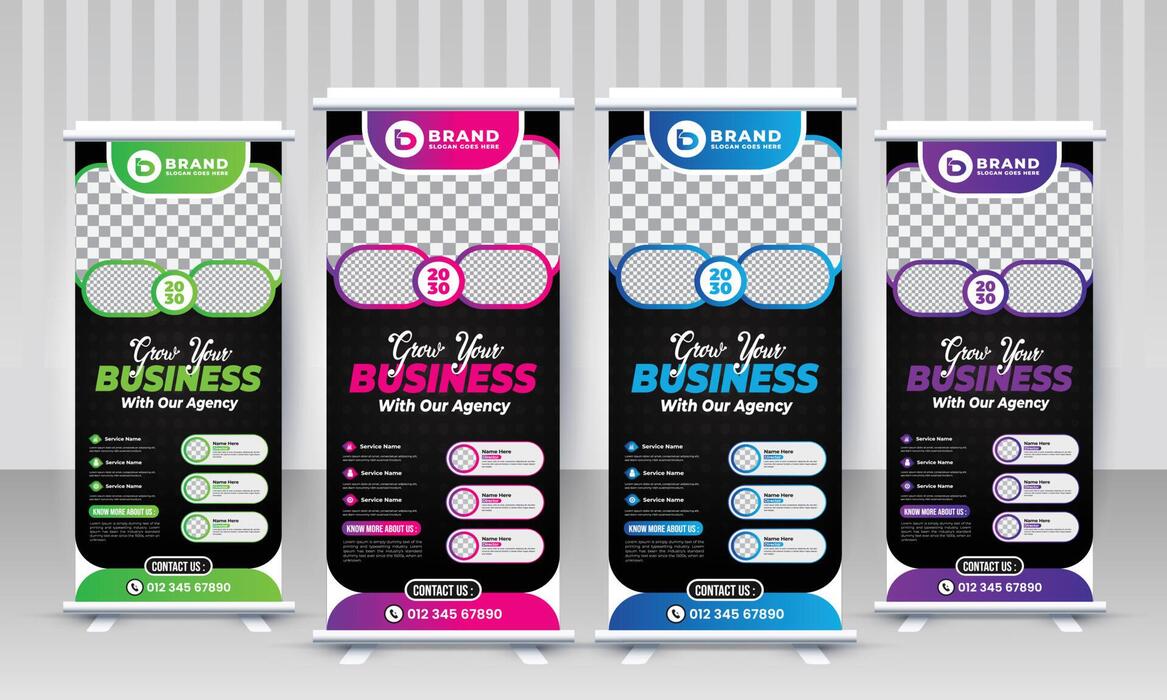 Standee Mockup Vector Art Icons And Graphics For Free Download