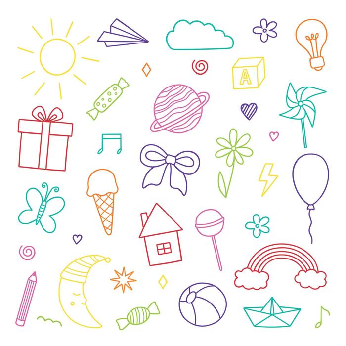 Kids Doodle Vector Art, Icons, and Graphics for Free Download