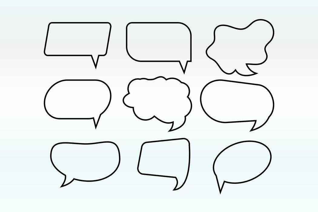 Speech Bubble Line Vector Art, Icons, and Graphics for Free Download