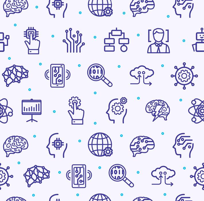 Artificial Intelligence Pattern Vector Art, Icons, and Graphics for ...