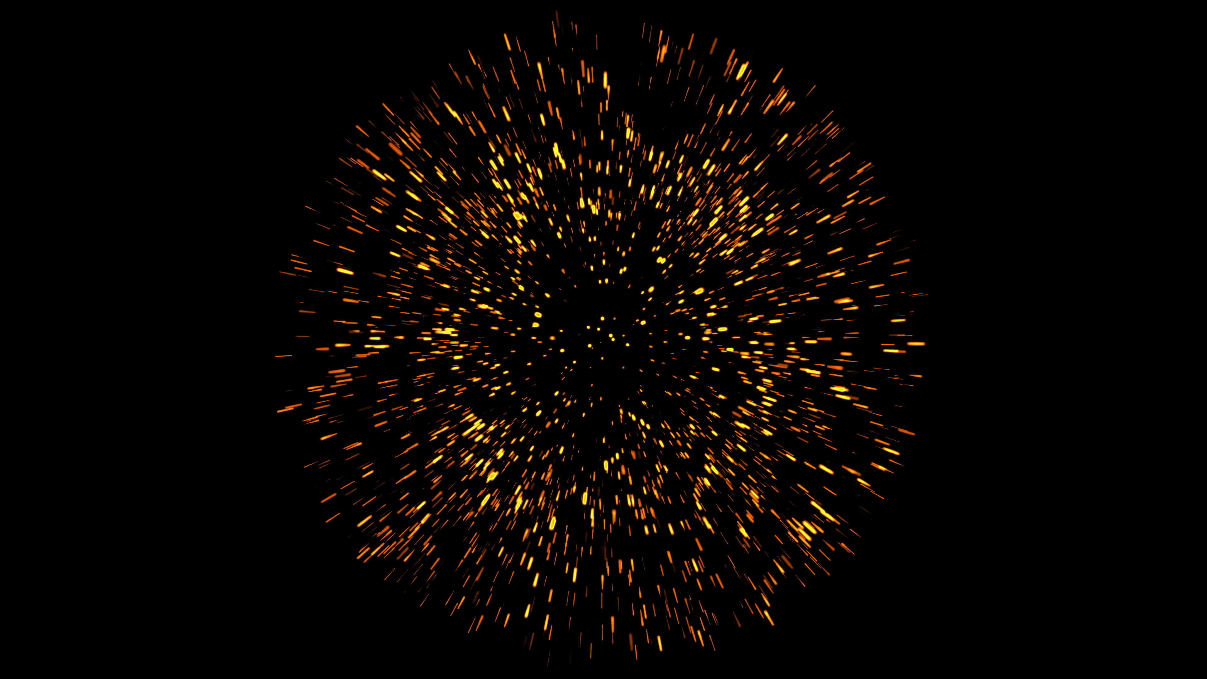 Explosion particles sparkles on black background. Explosion particles energy. 4k motion ...