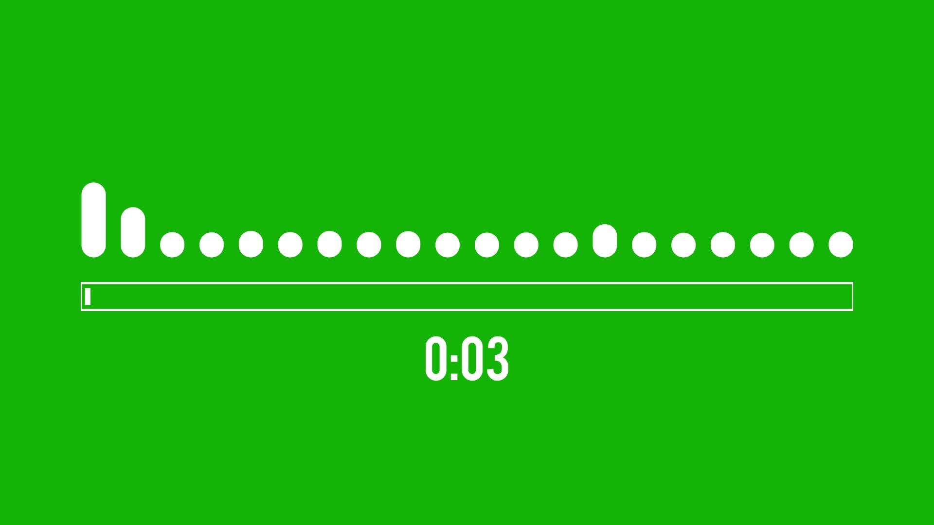 One Minute Audio Spectrum Progress Bar And 60 Seconds Timer 17775566 Stock Video At Vecteezy