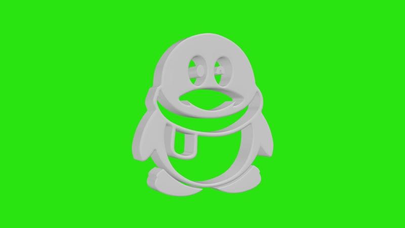 QQ 3D Icon Social Media Lower third Green Screen 18049820 Stock Video at Vecteezy