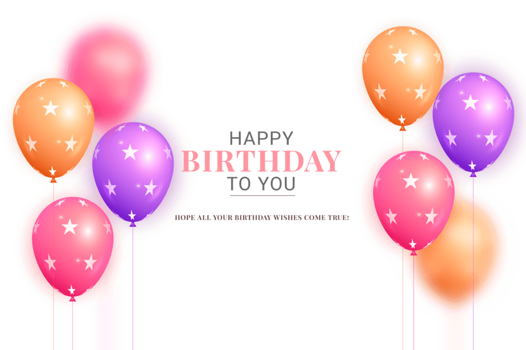 Happy Birthday Balloons PNGs for Free Download