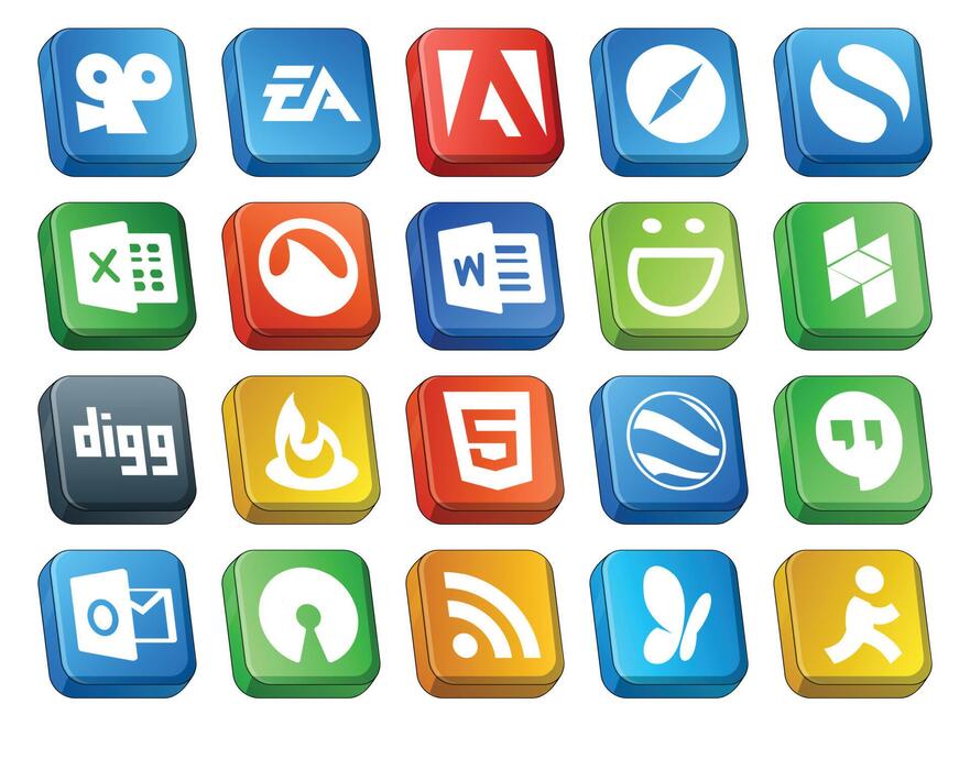 Microsoft Software Icons Vector Art, Icons, and Graphics for Free Download