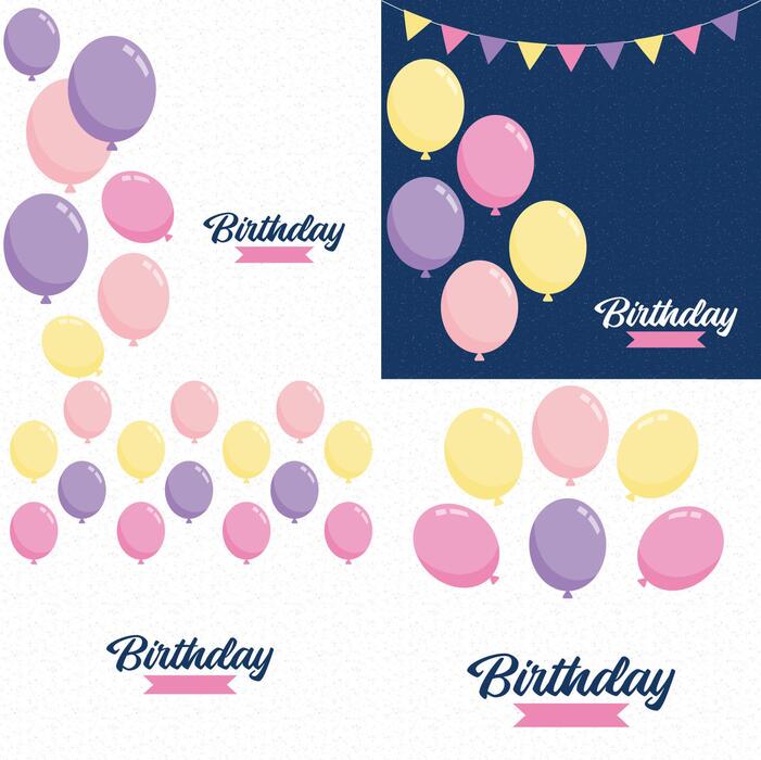 Pastel Birthday Vector Art, Icons, and Graphics for Free Download