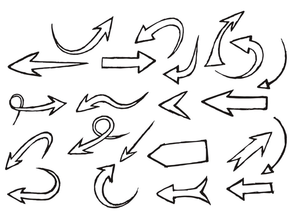 Hand Drawn Arrows PNGs for Free Download
