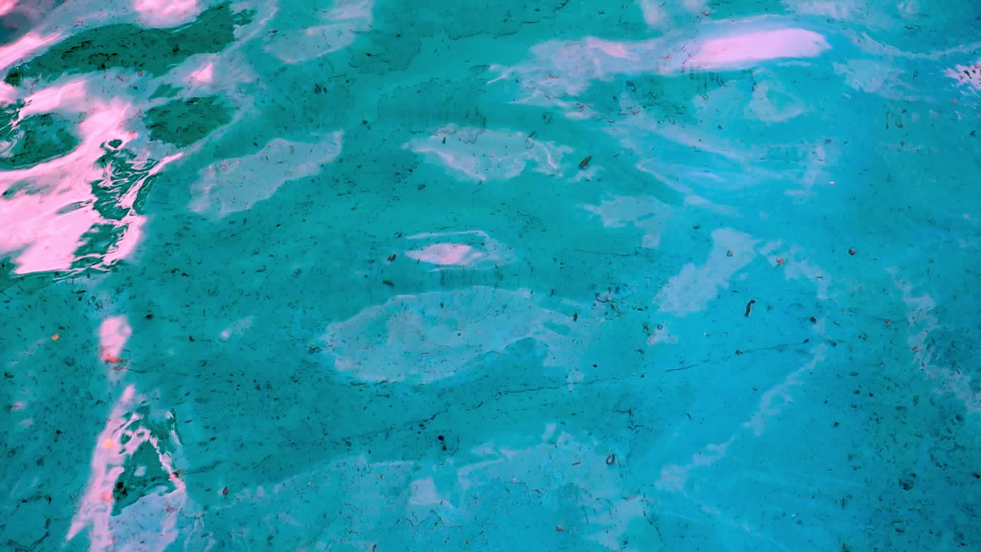 Top view of texture of clean blue surface of pool water with light ...