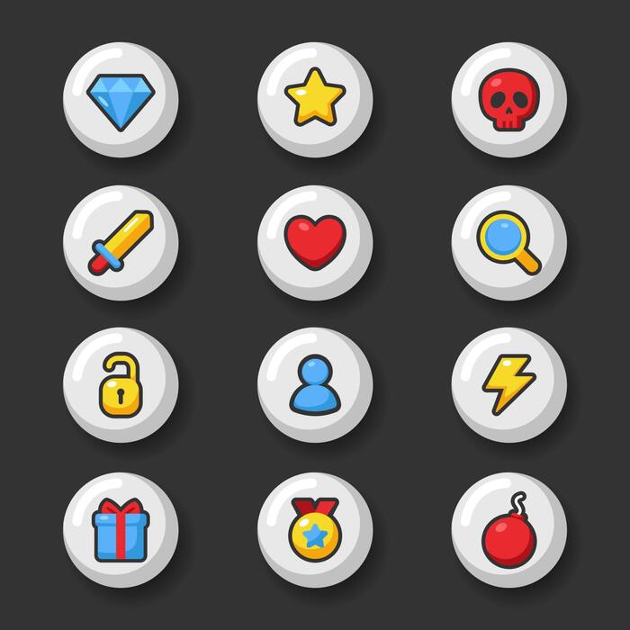 Game Buttons Vector Art, Icons, and Graphics for Free Download