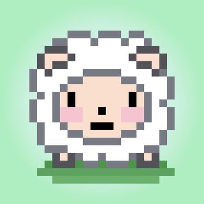Pixel Sheep Vector Art, Icons, and Graphics for Free Download