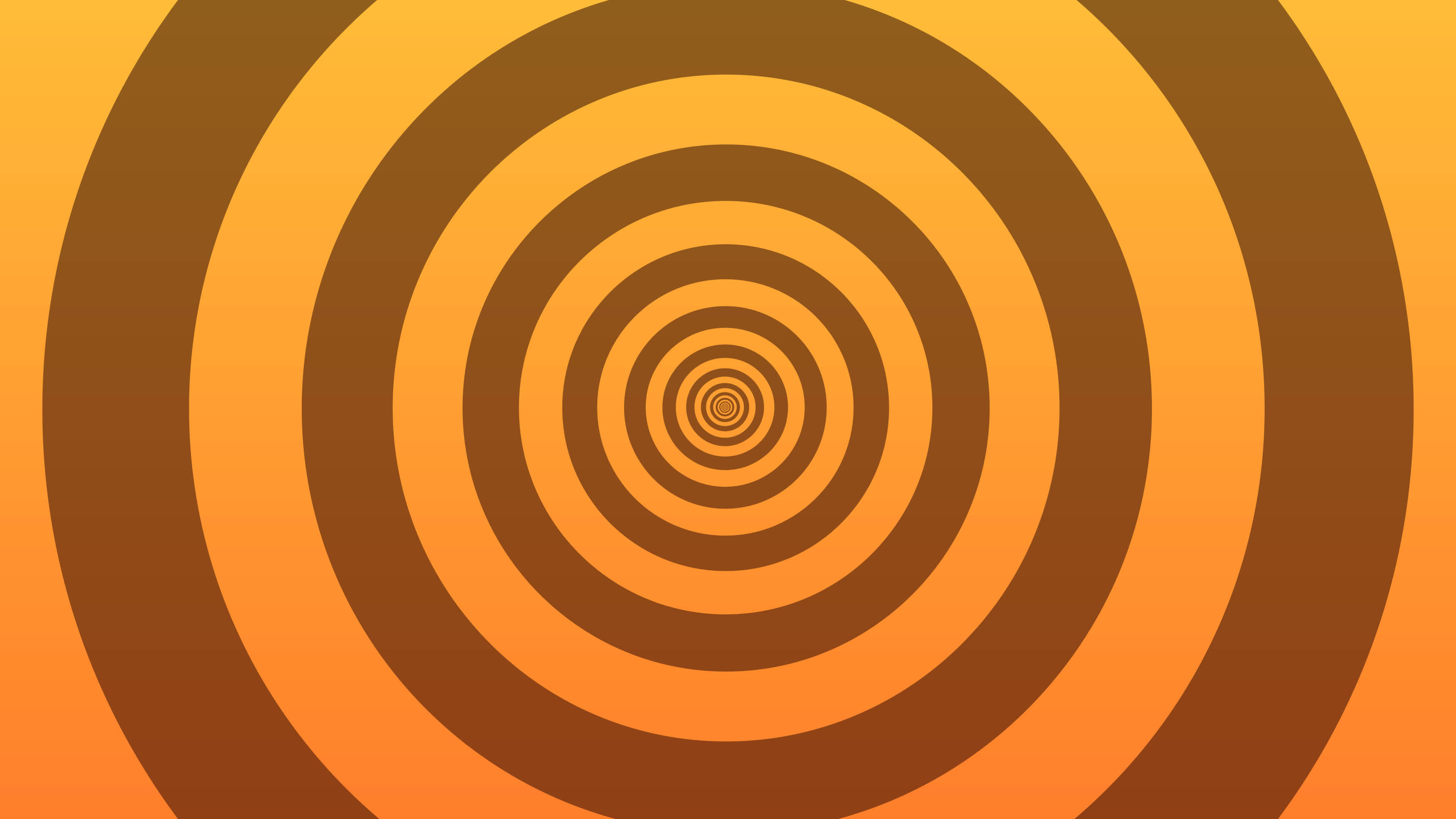 An Endless Circle Moving Outside Orange Abstract Expanding Circles Animation Seamless Loop