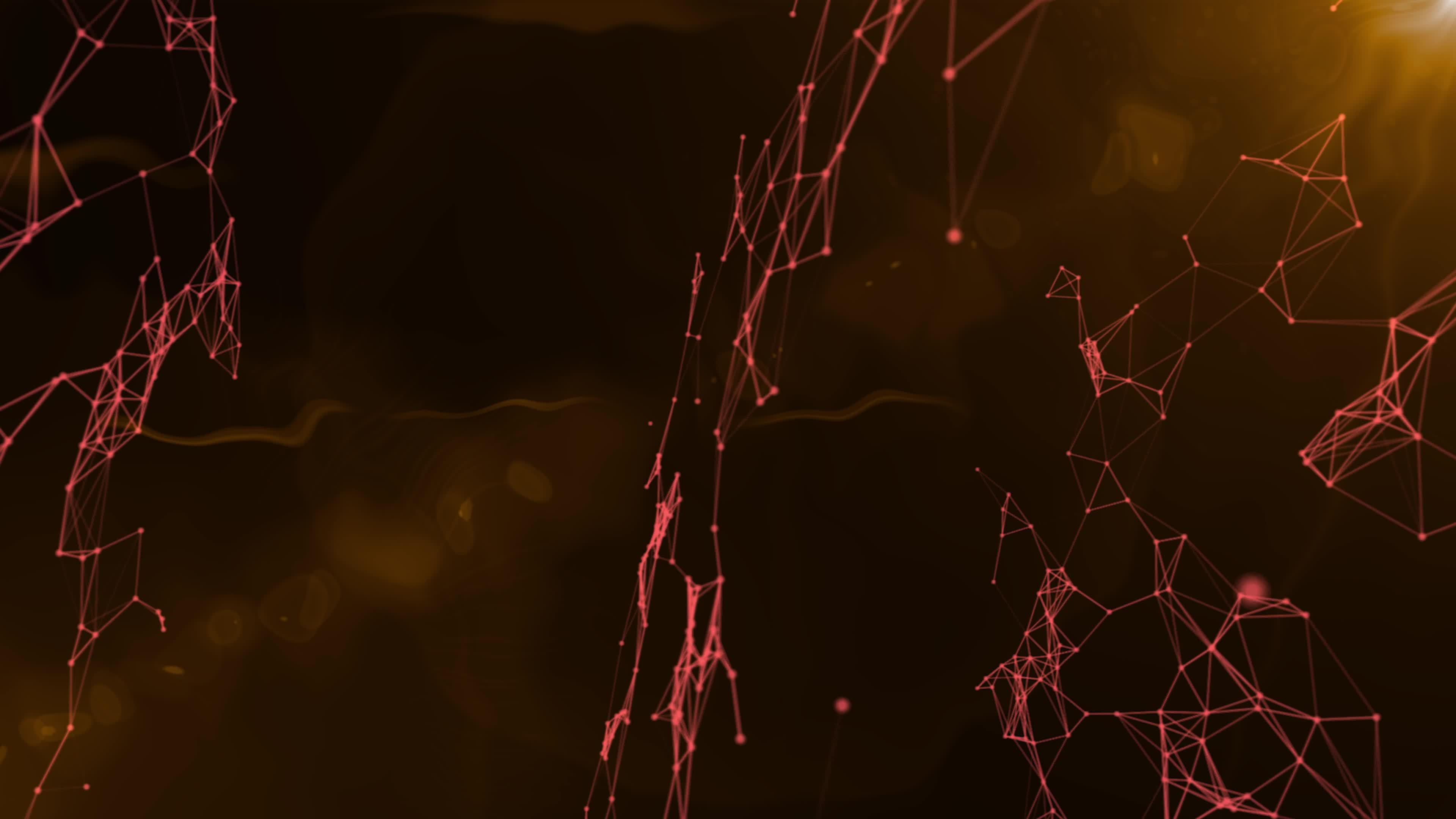 Abstract Technology Background From Animated Lines And Dots Looping Seamless Space Geometrical