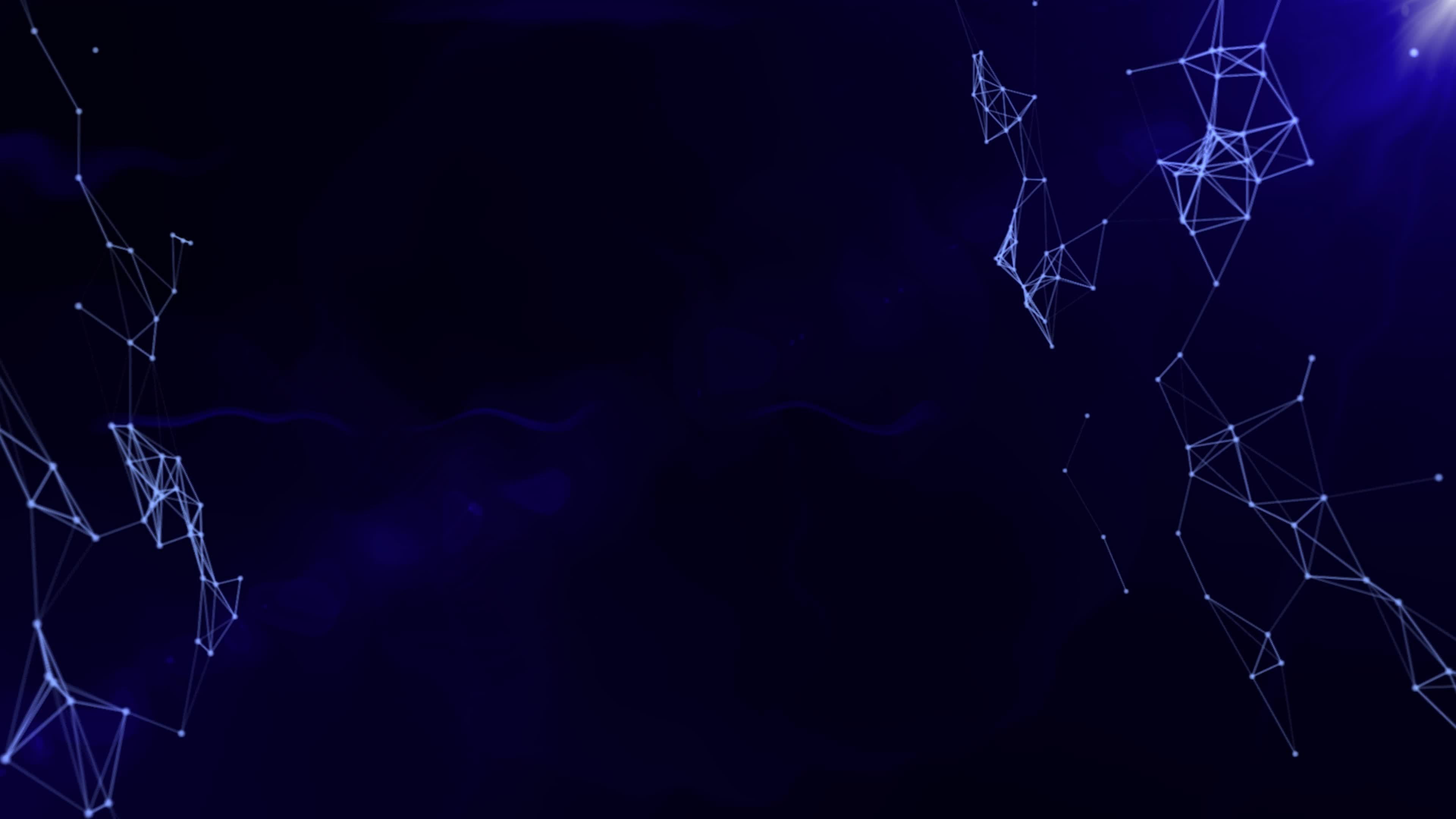 Abstract Technology Background From Animated Lines And Dots Looping Seamless Space Geometrical