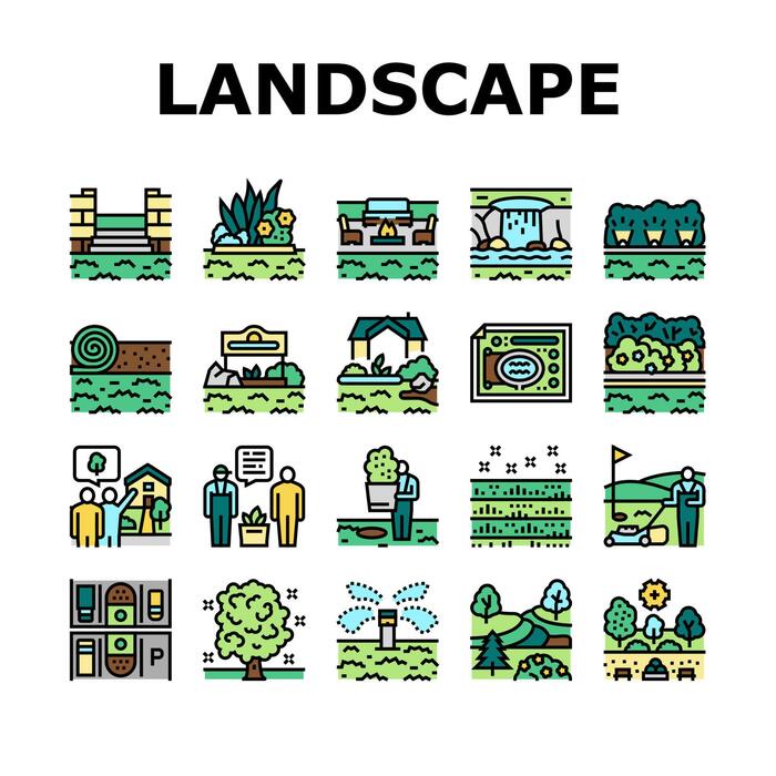Landscape Architecture Symbols Vector Art, Icons, and Graphics for Free ...