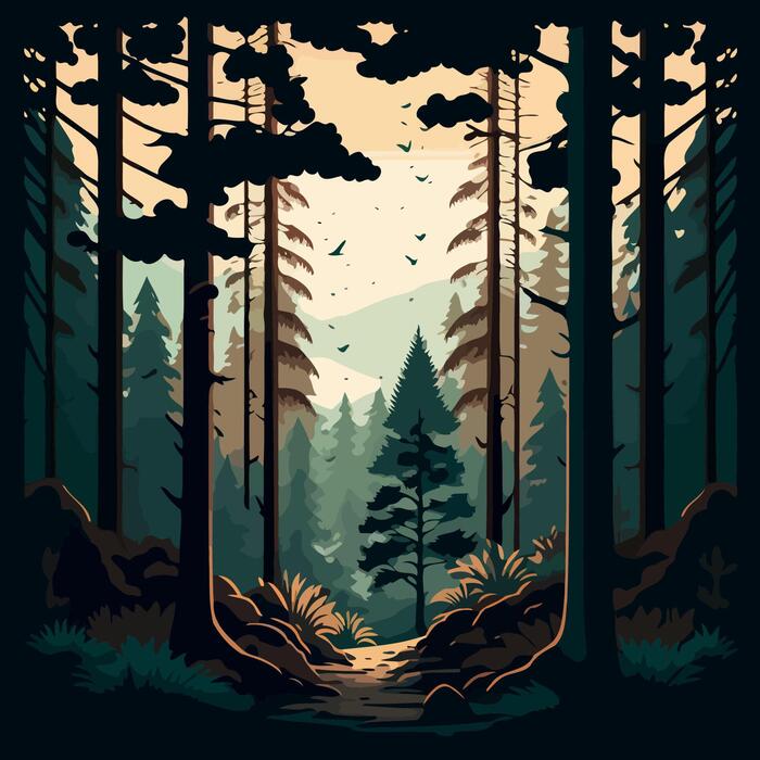 Forest Trees Vector Art, Icons, and Graphics for Free Download