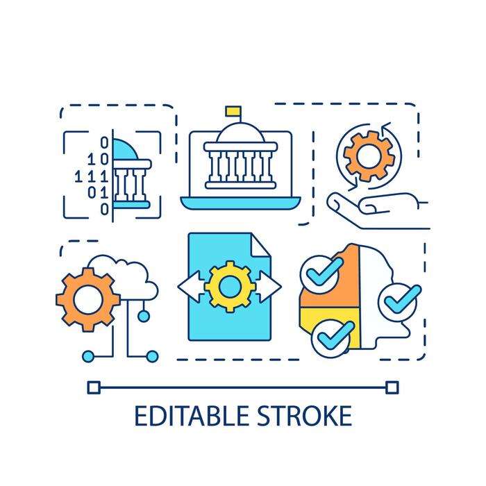 Digital Transformation Icon Vector Art, Icons, and Graphics for Free ...