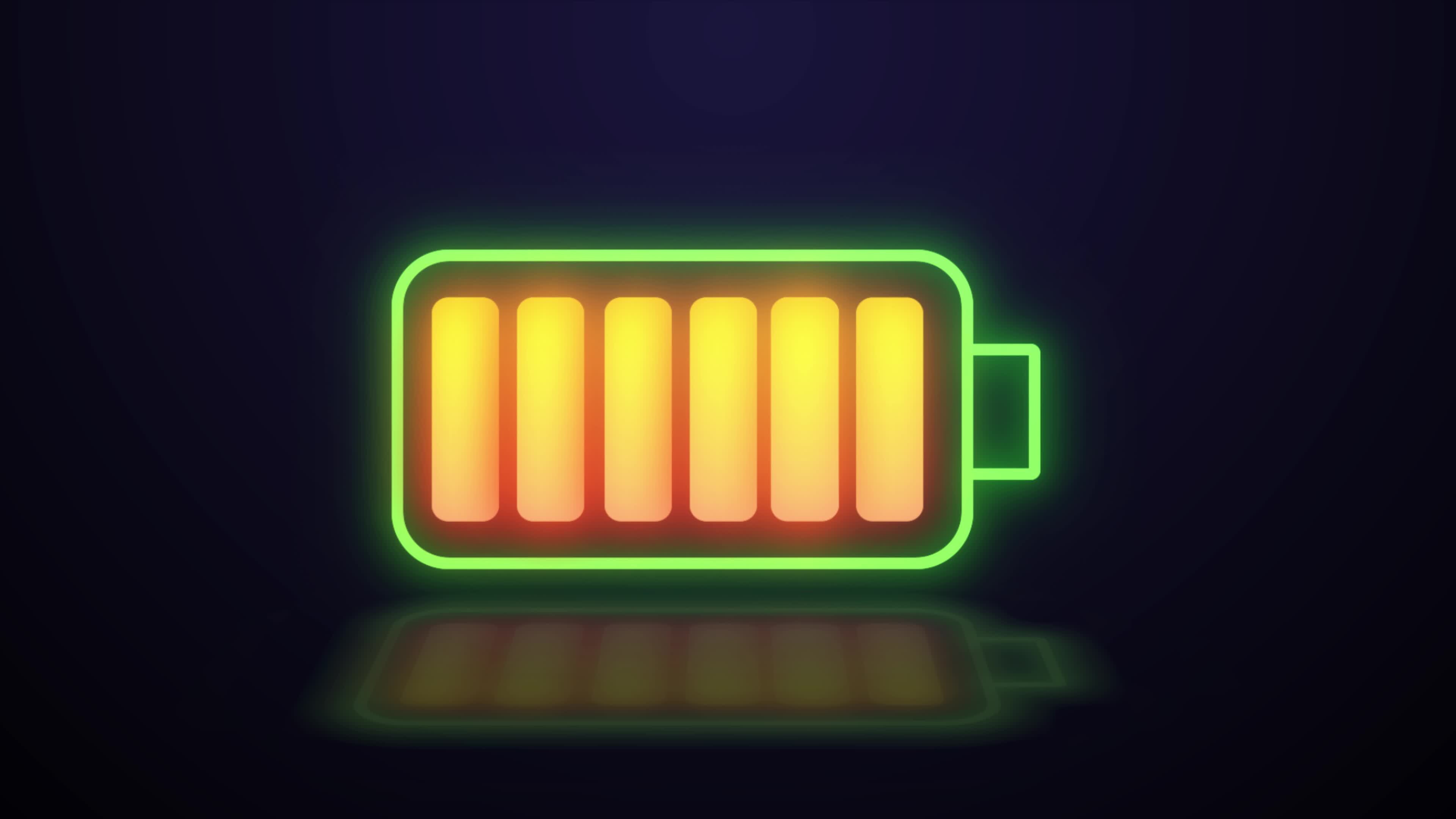 Battery Charge Animation On Black Background. Animation Of Battery Charge Level Indicator On ...