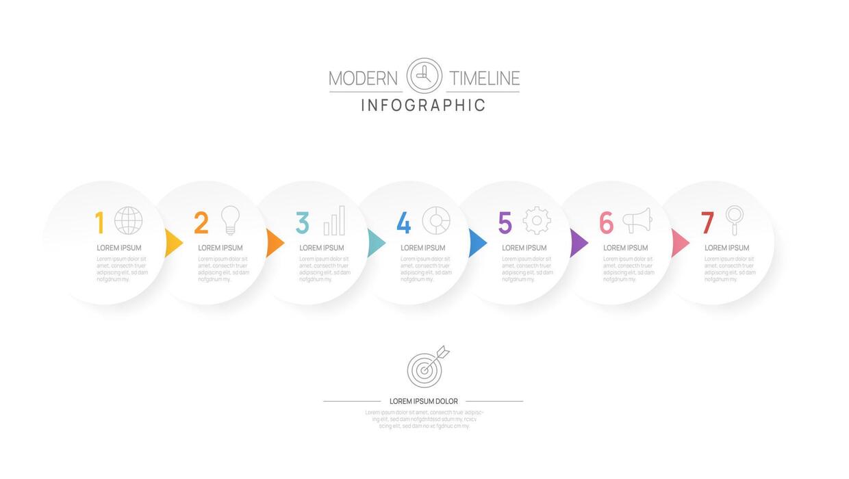Infographic 7 Steps Vector Art, Icons, and Graphics for Free Download