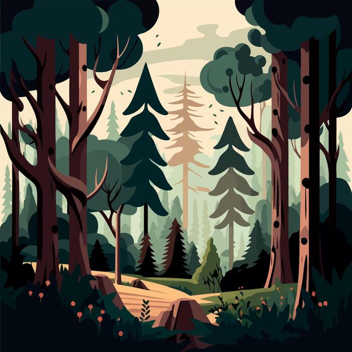 Forest Trees Vector Art, Icons, and Graphics for Free Download